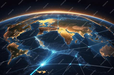 Premium Photo Globe Network Illustration Technology Digital 3d Globe