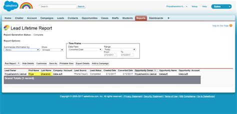 report strategies in salesforce testing