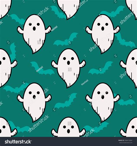 Ghost Blue Pattern Ghost Background Ghost Stock Illustration 506415844 Shutterstock