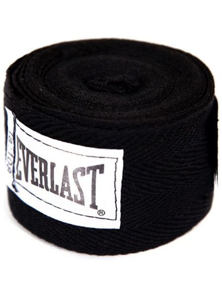 Бинты боксерские Everlast 4455BPU ручные _ длина 2.75 м / черные / пара ...