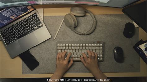 Late Night Study With Me 🌙 1 Hour Typing Asmr Lofree Flow Lite