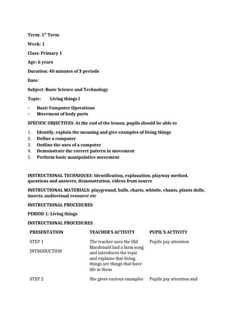 Livingthingsbasiccomputeroperationsmovementofbodyparts Pdf