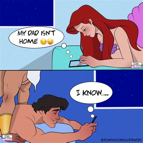 Post Ariel King Triton Prince Eric The Babe Mermaid Tom Taylor Illustrated
