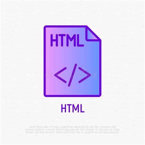 Html Line Art Concept Stock Vector Illustration Of Html 84333507