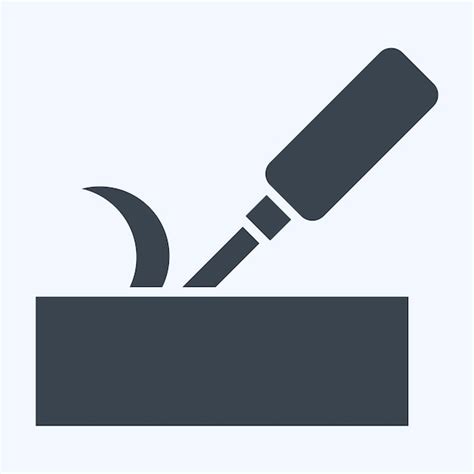 Premium Vector Icon Chisel Related To Carpentry Symbol Glyph Style