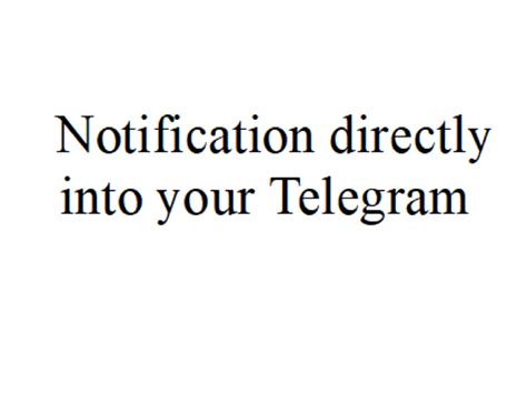 telegram notification bot for any event of your choice i e price