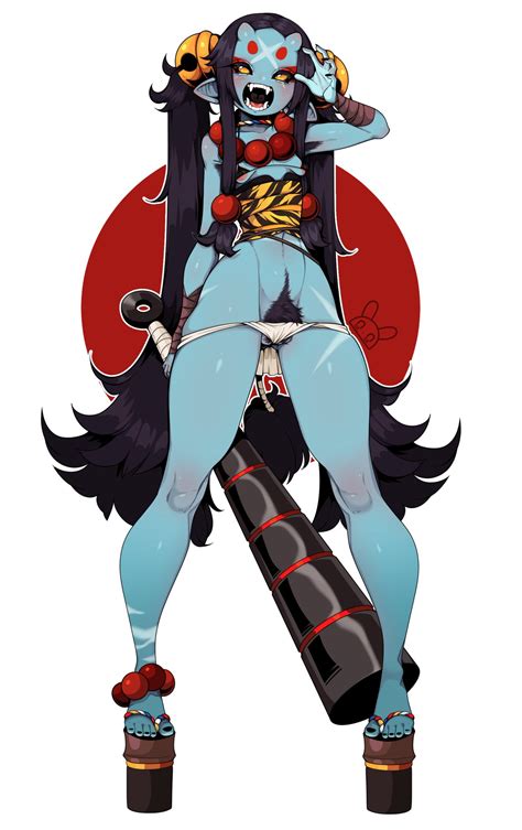 Rule 34 1girls Armpit Hair Black Hair Black Sclera Blue Body Blue