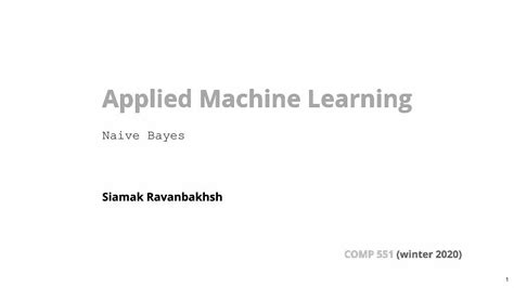 Pdf Naive Bayes Applied Machine Learning Csmcgillca Dokumentips
