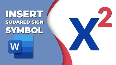 How To Insert Squared Sign Symbol In Word Youtube