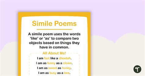Simile Poems A Metaphor Poem On Happiness Pdf