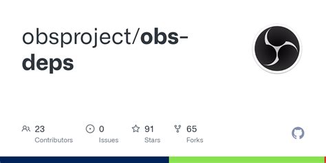 GitHub Obsproject Obs Deps