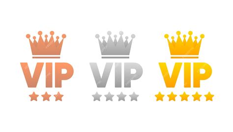 골드 실버 및 브론즈 색상의 Vip 배지 설정 독점 라운드 레이블 3개의 Vip 레벨 프리미엄 벡터