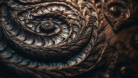Abstract Mollusk Shell Ornate Spiral Pattern Elegance Generated By Ai