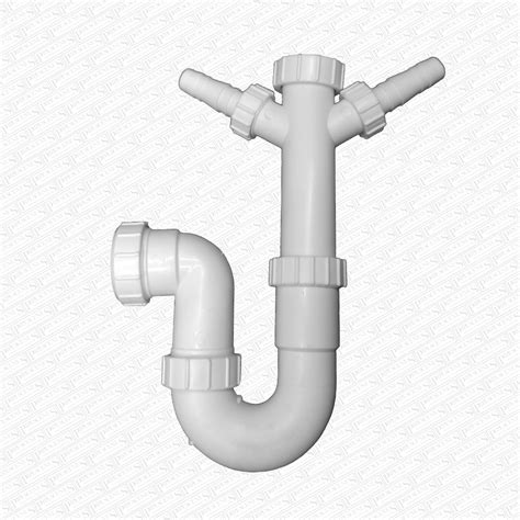 Twin Dual Double Spigot Appliance U Bend Waste Sink Trap Washing