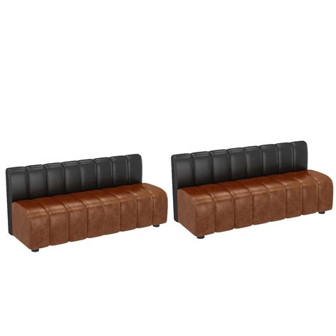 A Unique Light Llc Restaurant Triple Faux Leather Bench Set Of 2 Bench