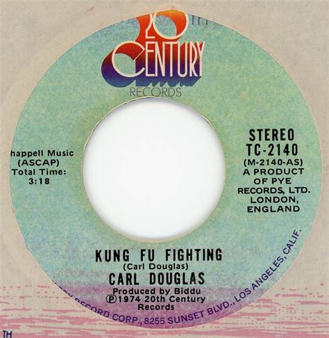 Carl Douglas Kung Fu Fighting Bw Gamblin Man Funksoul 45rpm Pye
