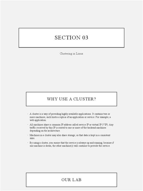 Section 03 Clustering In Linux Pdf