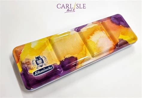 Schmincke Akademie Watercolour Limited Edition Tin Set 12 Half Pans And 12 Empty Spaces