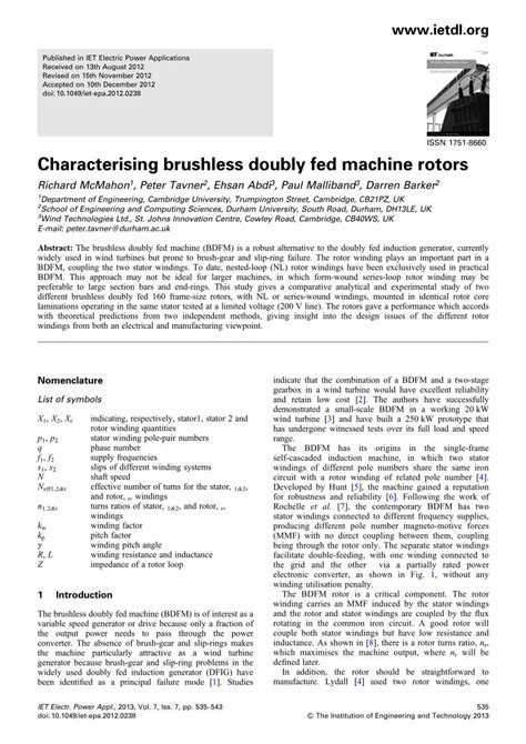 Pdf Characterising Brushless Doubly Fed Machine Rotors Dokumentips