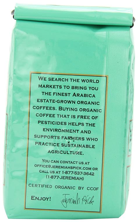 Jeremiahs Pick Coffee Organic Breakfast Blend Dark Roast Whole Bean