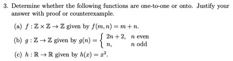 Solved 3 Determine Whether The Following Functions Are