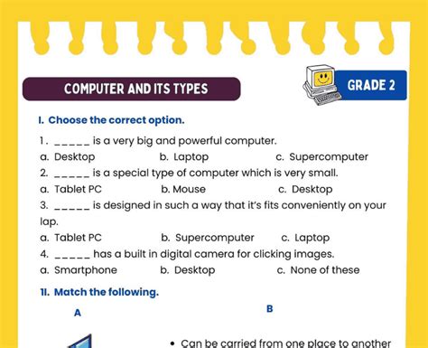 Computer Worksheets For Class 2