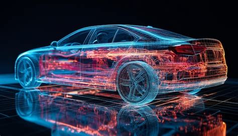 3d Mesh Visualization Of A Car S Internal Wiring Network Created With