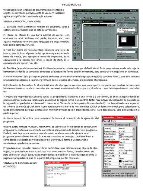 Entorno Constantes Y Variables En Visual Basic 60 Pdf