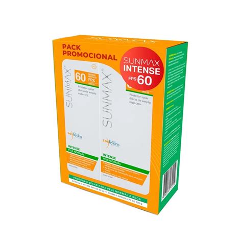 Kit Protetor Solar Sunmax Intense Fps60 120ml Fps60 60ml Farmácias