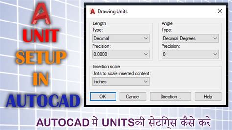 How To Set Units In AutoCAD AutoCAD Me Units Kaise Set Karen Hindi