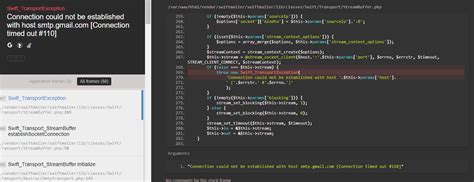 Cant Send Email From Laravel Application Connection Could Not Be
