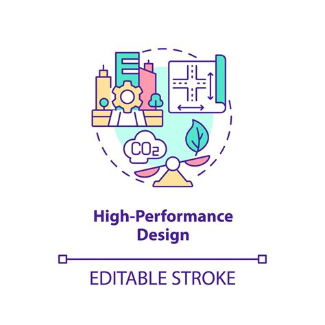 High Performance Design Concept Icon Sustainable Architecture