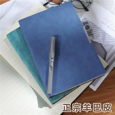 笔记本子a4简约羊巴皮加厚办公用商务记事本日记本大学生本子b5复古皮面超厚工作a5会议记录本可定制logo本子 虎窝淘