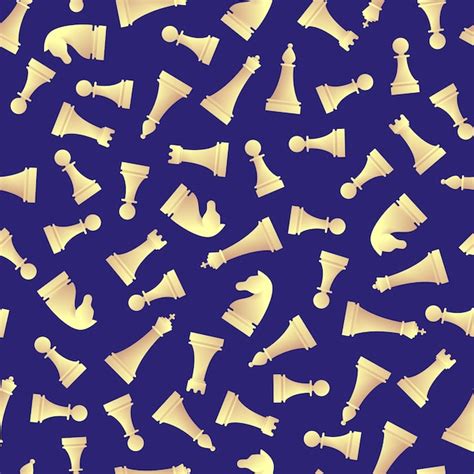 Premium Vector Chess Pieces Seamless Pattern