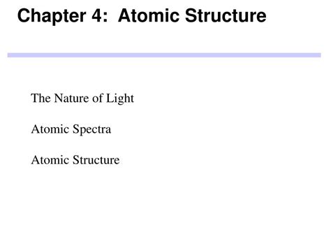 PPT Chapter 4 Atomic Structure PowerPoint Presentation Free Download ID 3218169