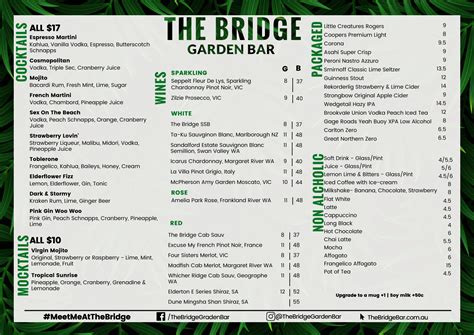 The Bridge Garden Bar Restaurant Mandurah Foreshore Wa