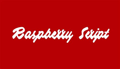 Raspberry Script Font Font Tr