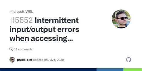Intermittent Inputoutput Errors When Accessing Windows Filesystem