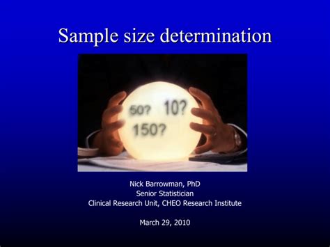 Sample Size Determination