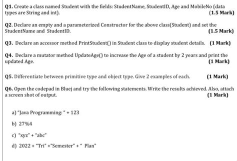 Solved Q Create A Class Named Babe With The Fields Chegg Com