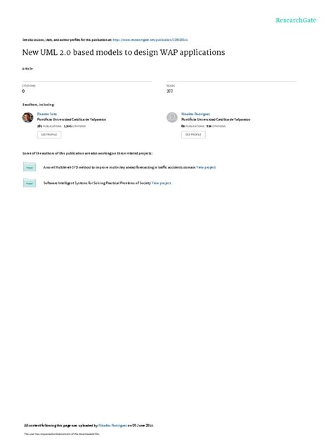 New Uml 20 Based Models To Design Wap Applications Including Pdf