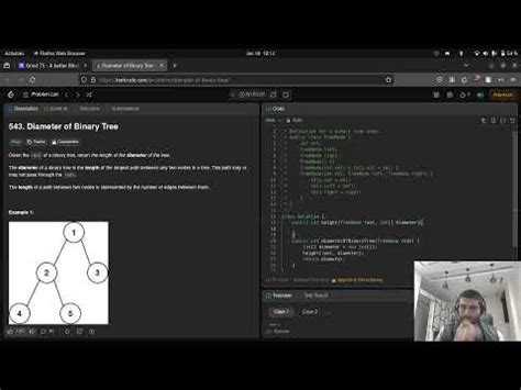 Diameter Of Binary Tree Leetcode Question 20 Grind 75 YouTube