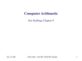 PPT COMPUTER ARITHMETIC PowerPoint Presentation Free Download ID 3290556