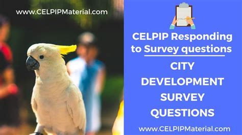 Celpip City Development Survey Questions Survey Questions Development Surveys