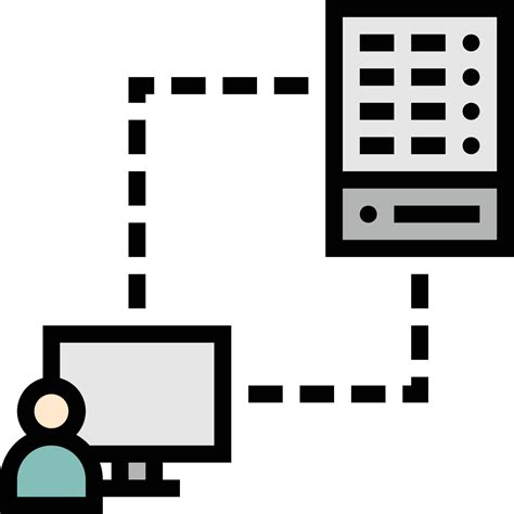 Server Client Connection Software Development Filled Outline Icon
