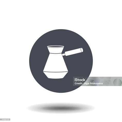 커피 터크 고체 아이콘입니다 커피 포트 벡터 일러스트 레이 션 절연 웹 및 응용 프로그램에 대 한 설계 기구 문양 스타일 디자인