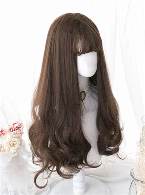 Insomnia Girl Series Soft Girl Gentle Elegant Chocolate Brown Long