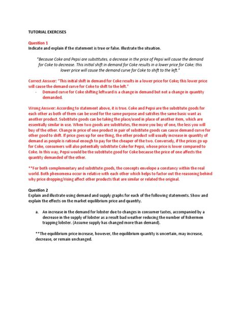 Microeconomics Tutorial Practice Attempt 4 Pdf Economic Equilibrium Demand