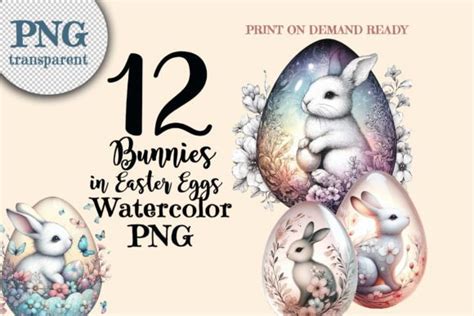 Funny Easter Bunnies In Eggs Pod Png Graphic By Monsoon Publishing · Creative Fabrica