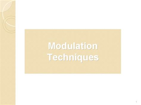 Modulation Techniques 1 Introduction A Digital Signal Is